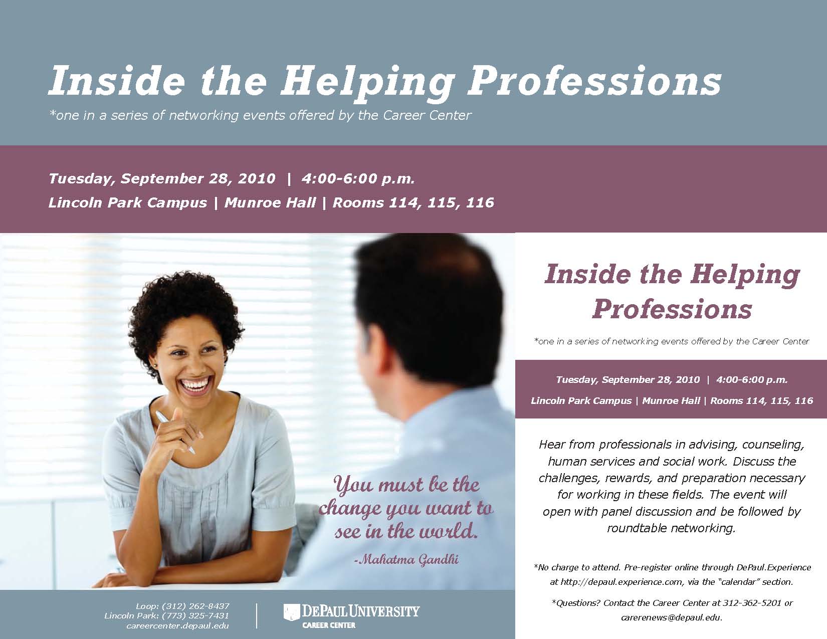 Want to make a REAL difference? The “Inside Helping Professions ...