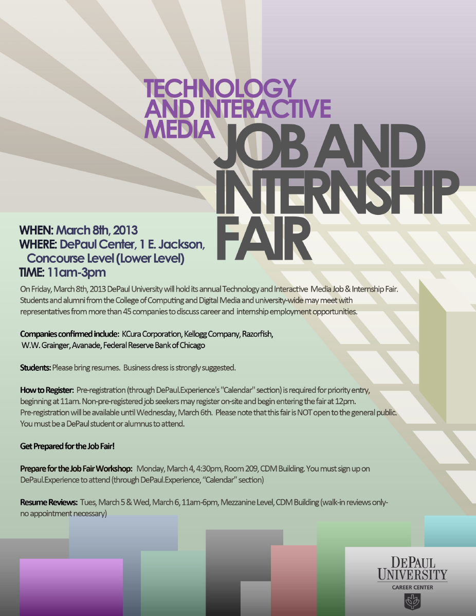 Tech Job Fair Winter 13 Flyer – Hire DePaul Blog
